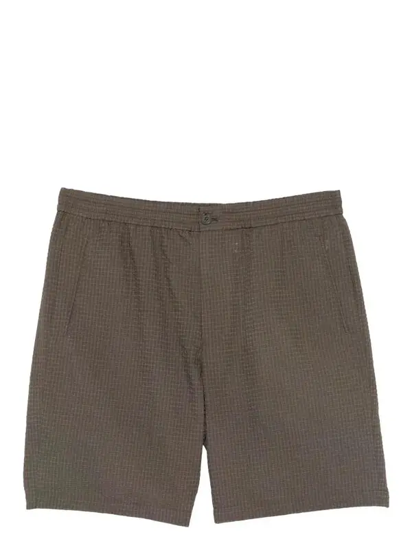 Emporio Armani Checked Shorts - Brown