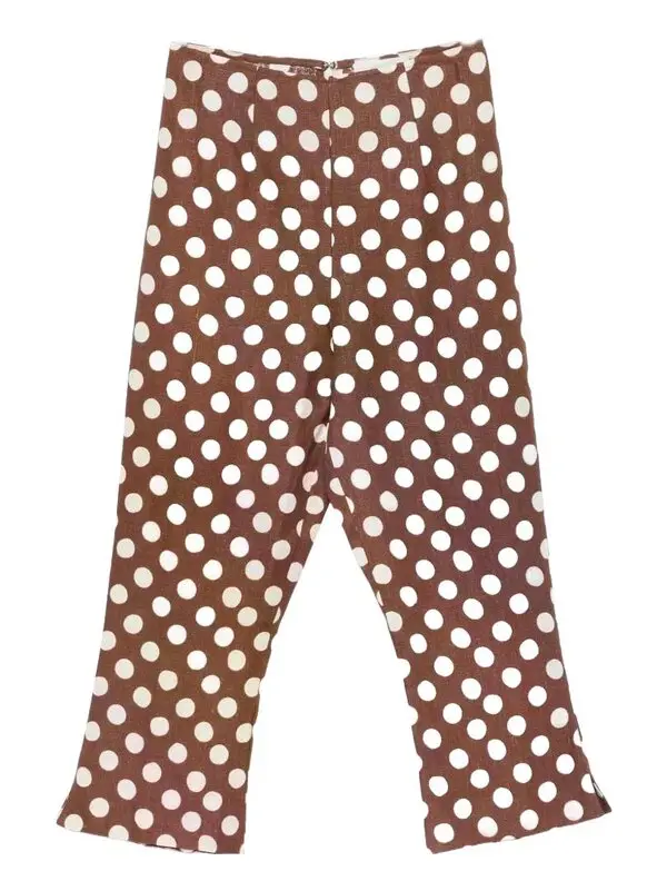 Faithfull The Brand Valeria Polka-dot Trousers - Brown