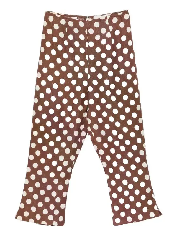 Faithfull The Brand Valeria Polka-dot Trousers - Brown