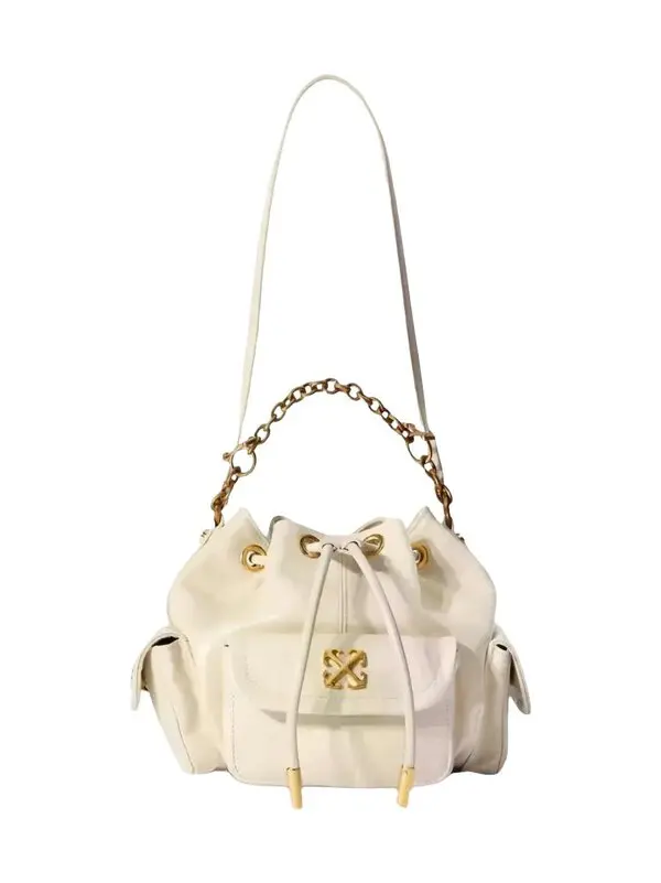 Off-White Leather Bucket Bag - Neutrals
