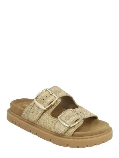 Mia Platform Slide Sandal - Natural