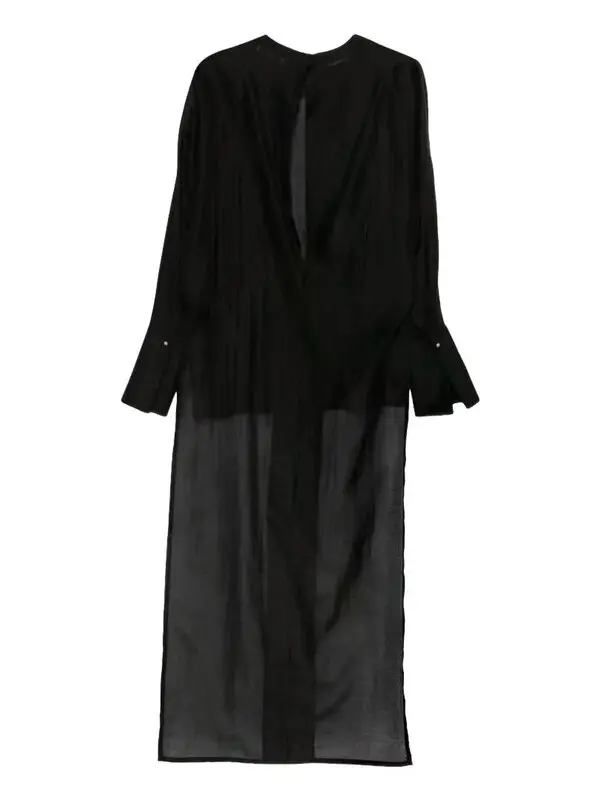 DARKPARK Asymmetric Semi-sheer Shirt - Black