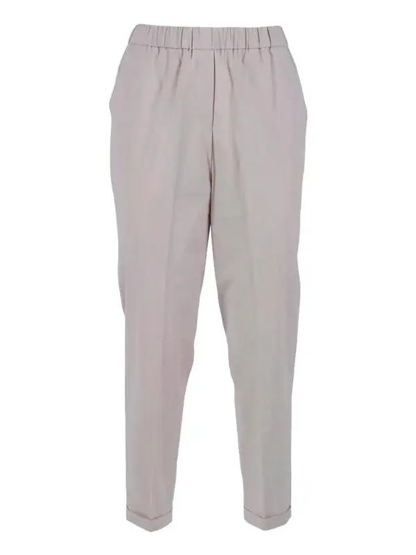 Antonelli Firenze Elasticated Turn-up Trousers - Neutrals