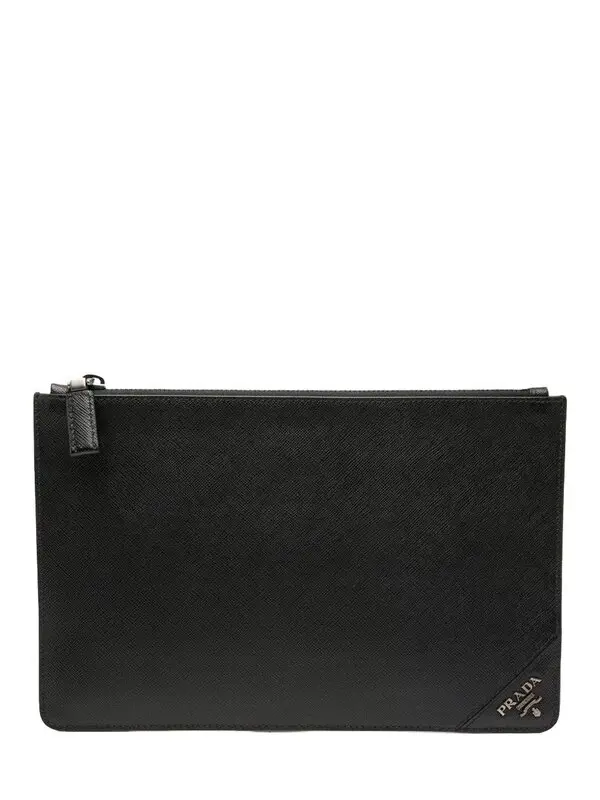 Prada Saffiano Clutch - Black