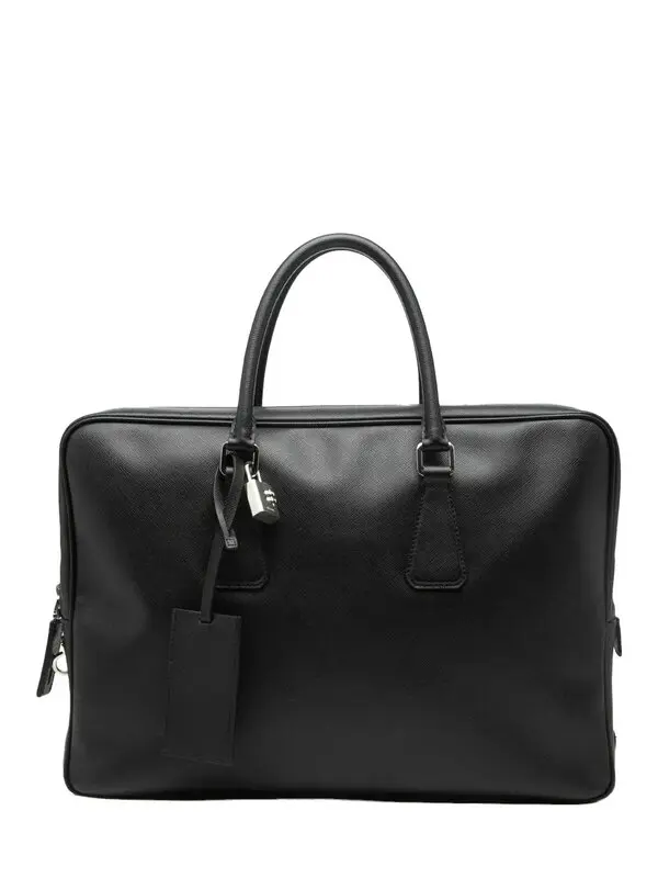 Prada 2000-2012 Saffiano Business Bag - Black