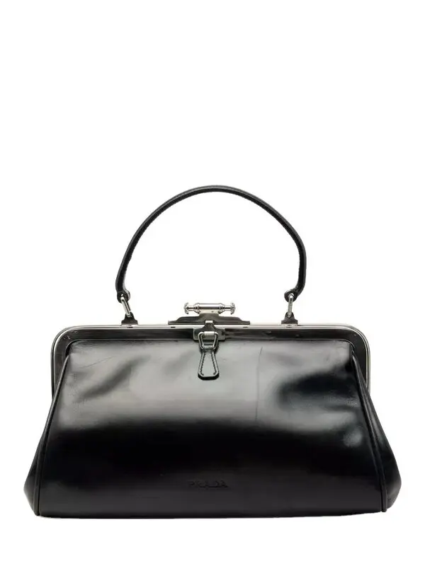 Prada Vitello Cernier Doctors Frame Bag - Black