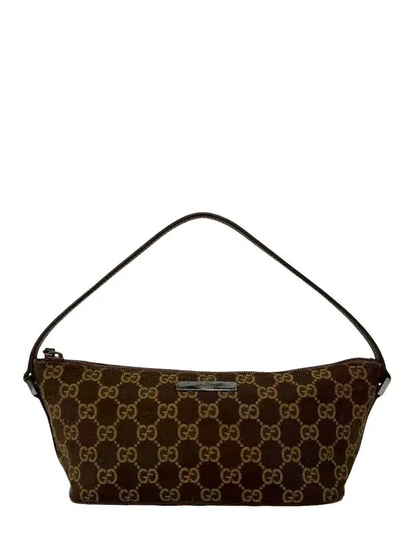 Gucci Gg Canvas Boat Shoulder Bag - Brown