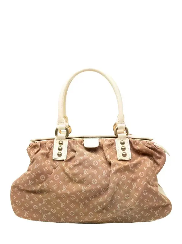 LOUIS VUITTON 2005 Monogram Mini Lin Trapeze Gm Handbag - Brown