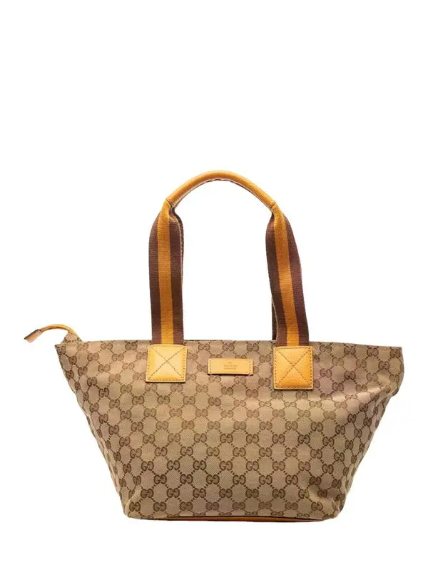 Gucci Gg Canvas Web Tote Bag - Neutrals