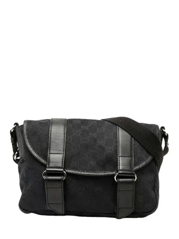 Gucci Gg Canvas Crossbody Bag - Black