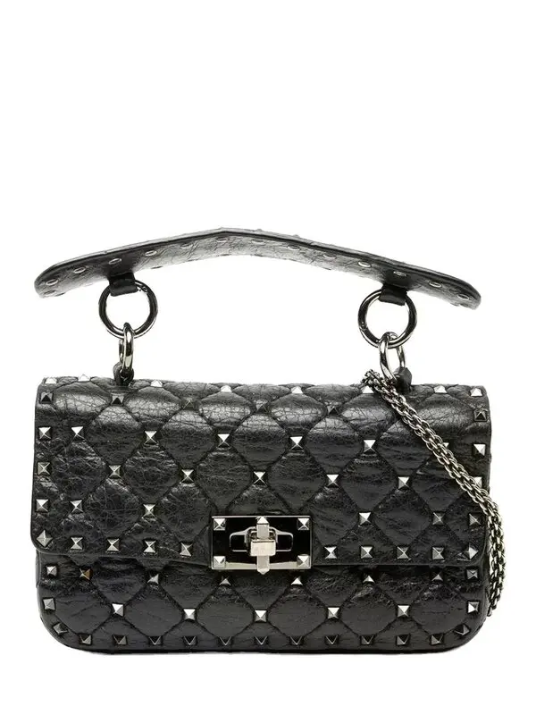 Valentino Garavani Rockstud Spike Satchel - Black