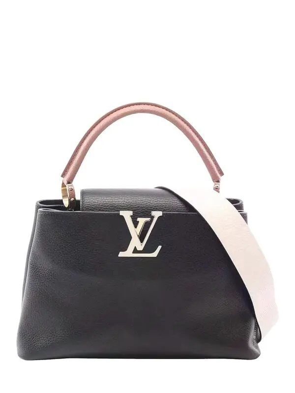 LOUIS VUITTON 2020 Taurillon Capucines Mm Satchel - Black