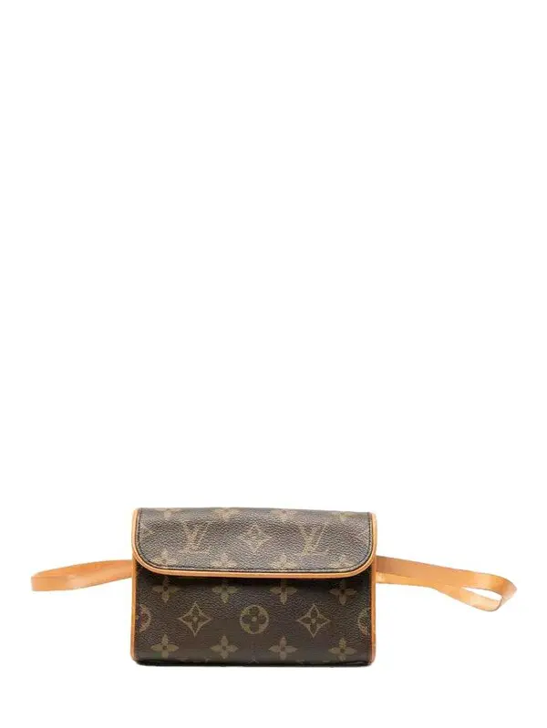 LOUIS VUITTON 2001 Monogram Pochette Florentine Belt Bag - Brown