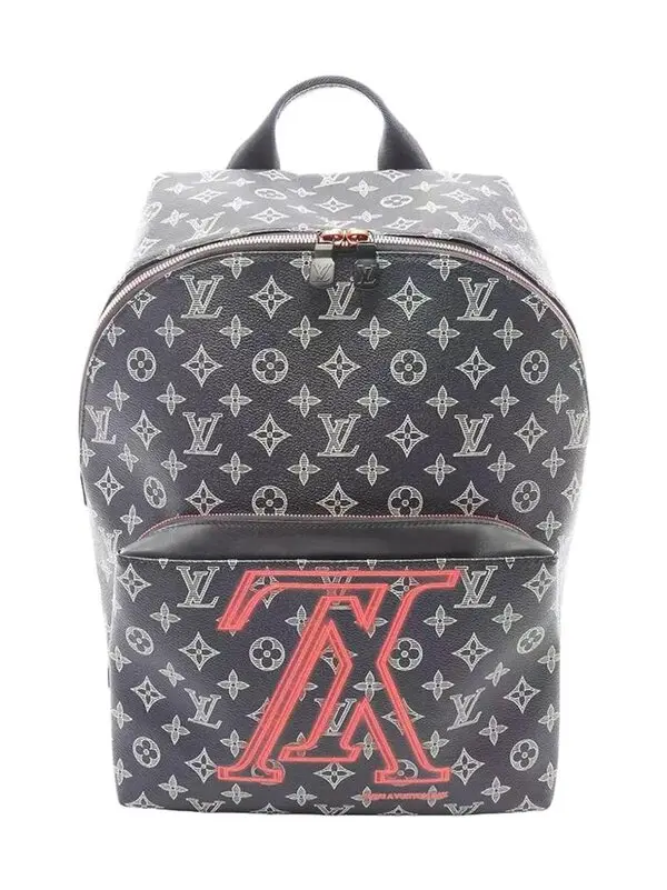 LOUIS VUITTON 2018 Limited Edition Monogram Ink Upside Down Apollo Backpack - Black