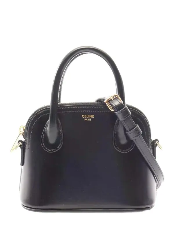 Celine 2010-2026 Mini Shiny Calfskin Honorine Satchel Handbag - Black