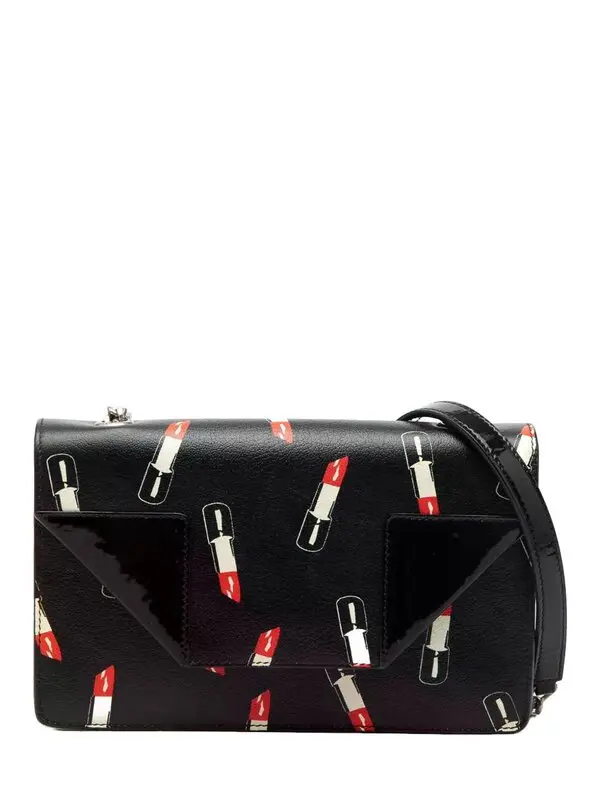 Saint Laurent 2015 Calfskin Lipstick Print Betty Crossbody Bag - Black