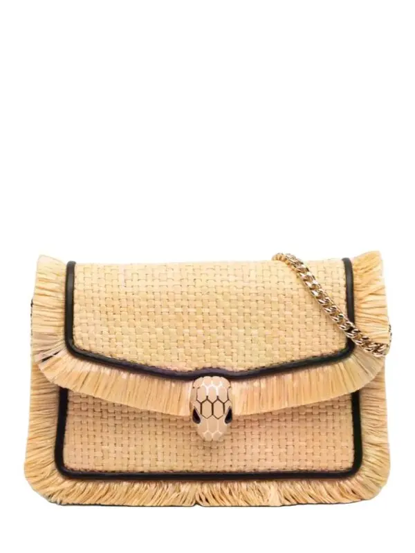 BVLGARI Serpenti Forever Fringe Crossbody Bag - Neutrals