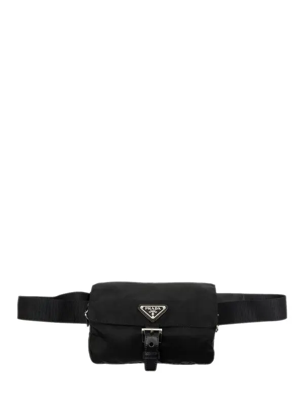 Prada Tessuto Buckle Belt Bag - Black