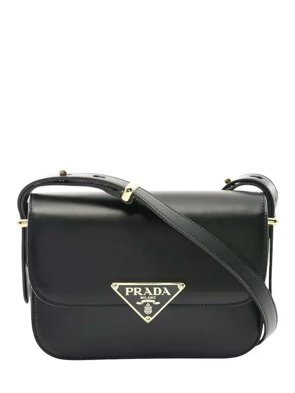 Prada Soft Calf Shoulder Bag - Black