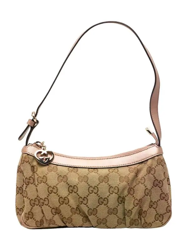 Gucci Gg Canvas Lovely Heart Pochette - Neutrals