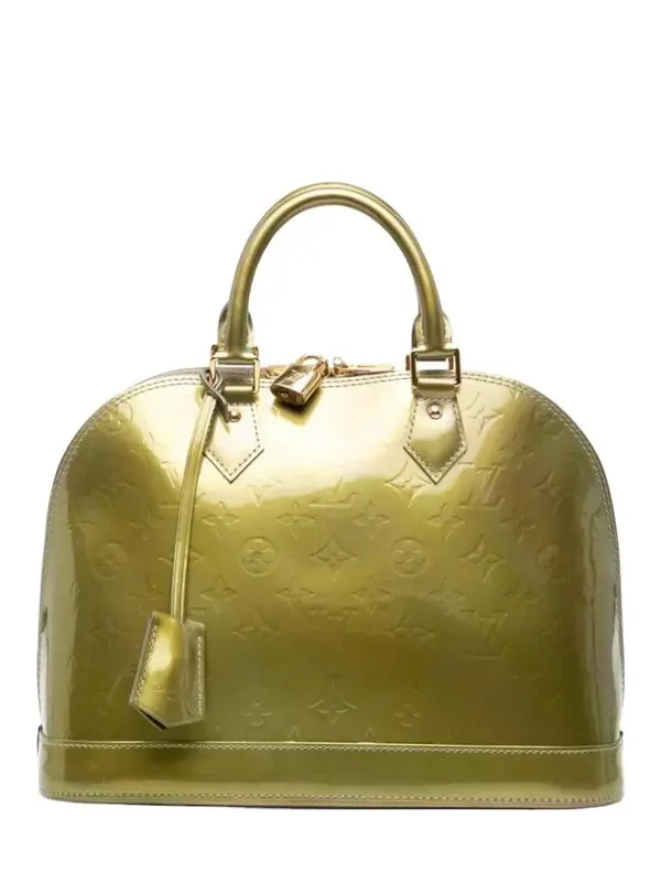 LOUIS VUITTON Monogram Vernis Alma Pm Handbag - Green