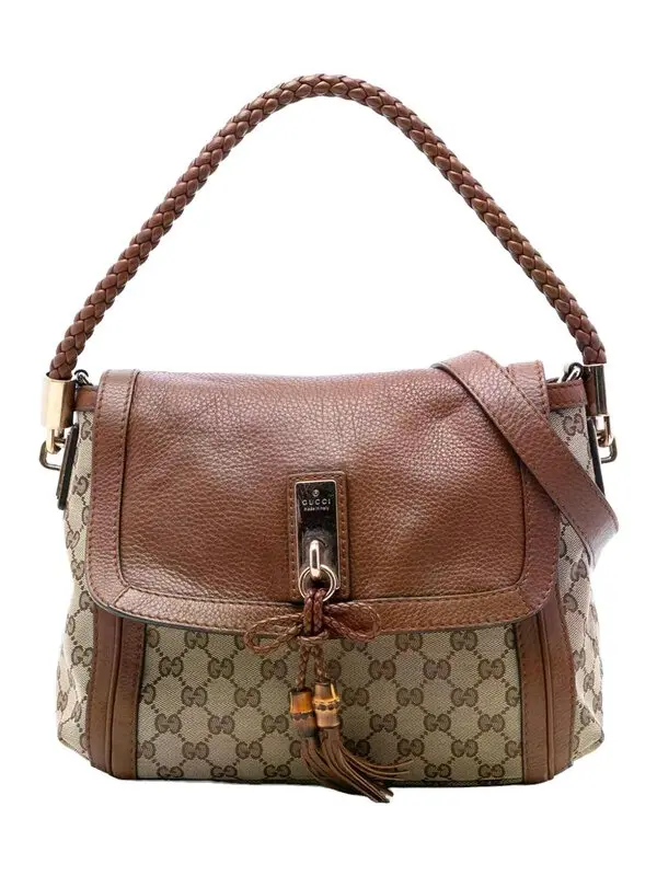 Gucci Gg Canvas Bella Flap Satchel - Neutrals