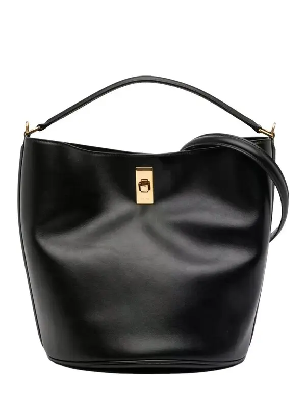 Celine 2023 Smooth Calfskin Bucket 16 Satchel - Black