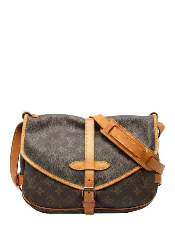 LOUIS VUITTON 1992 Monogram Saumur 30 Crossbody Bag - Brown