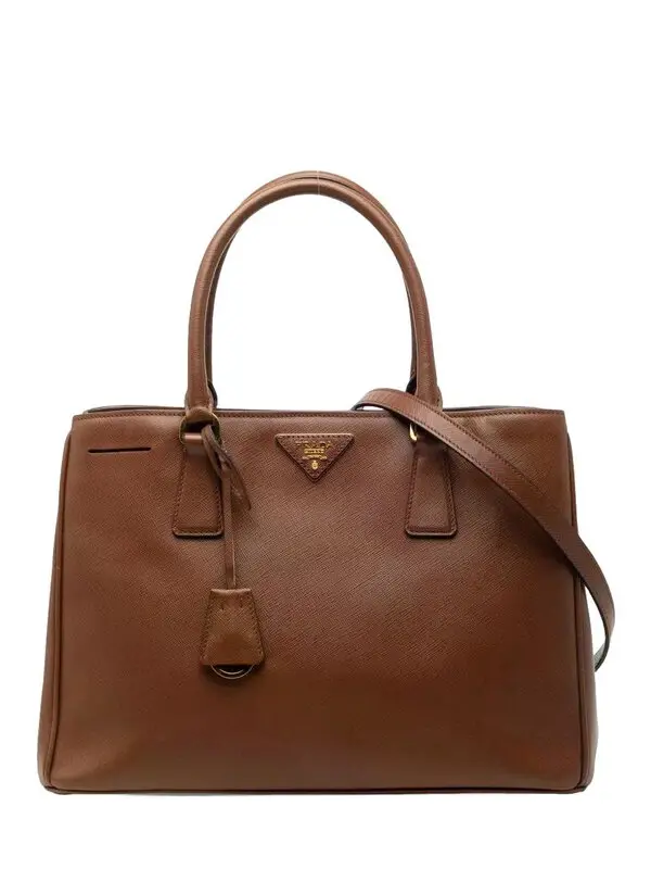 Prada Medium Saffiano Lux Galleria Satchel - Brown