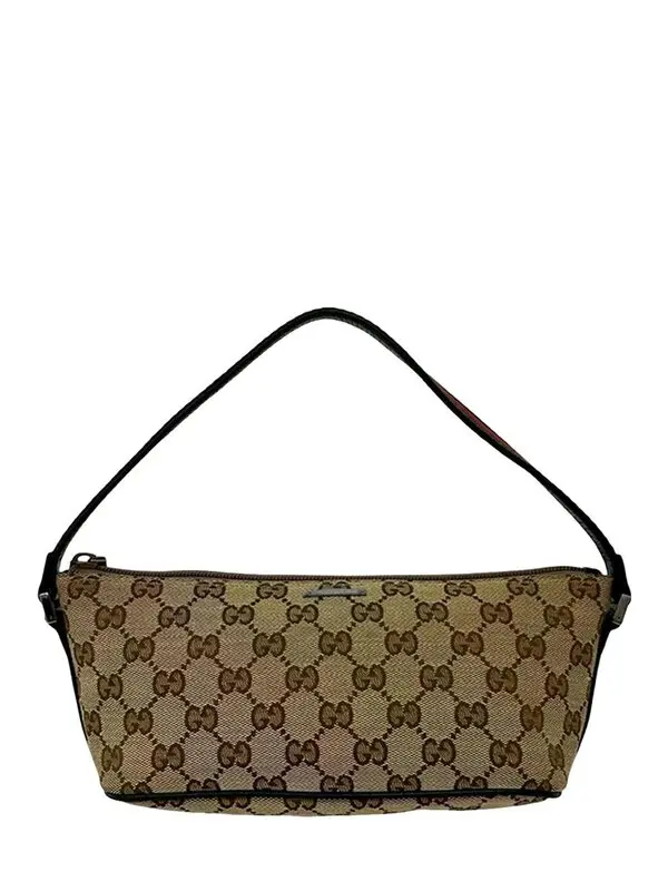 Gucci Gg Canvas Web Boat Shoulder Bag - Neutrals