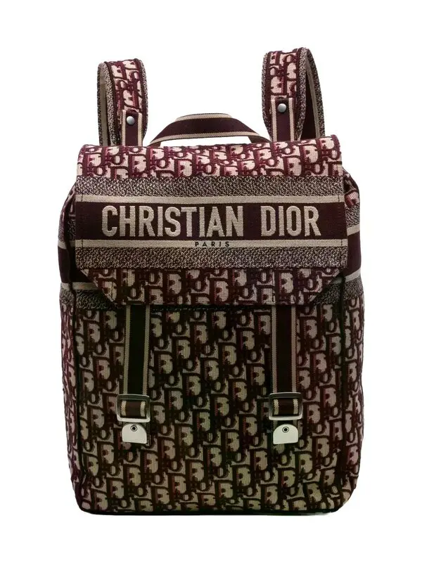 Dior 2019 Oblique Embroidered Diorcamp Backpack - Red