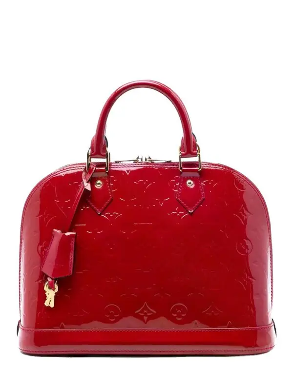 LOUIS VUITTON 2014 Monogram Vernis Alma Pm Handbag - Red