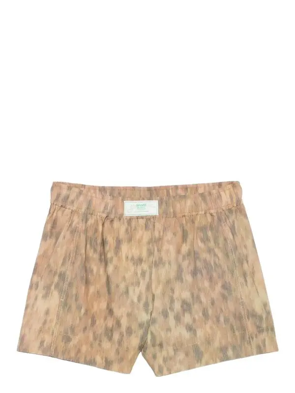 GANNI Printed Shorts - Neutrals