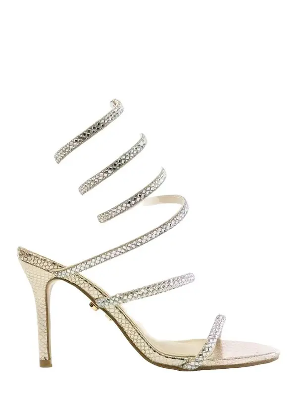 TWENTY FOURHAITCH Zejä Embellished Strap Sandals - Gold