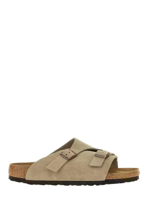 BIRKENSTOCK Buckled Suede Sandals - Neutrals