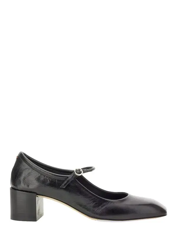AeydĒ Aline Square-toe Leather Pumps - Black