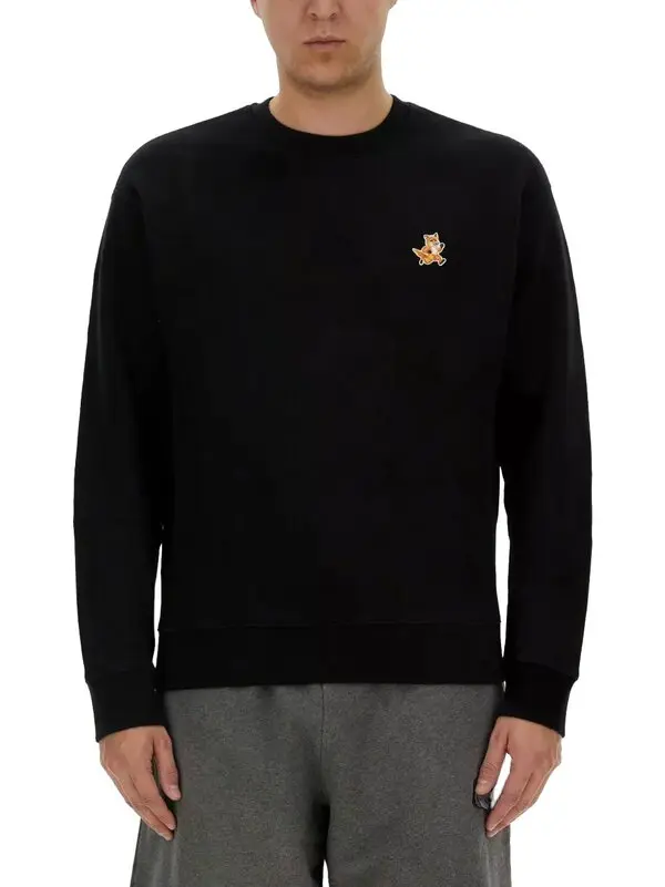 Maison Kitsuné Fox-patch Sweater - Black