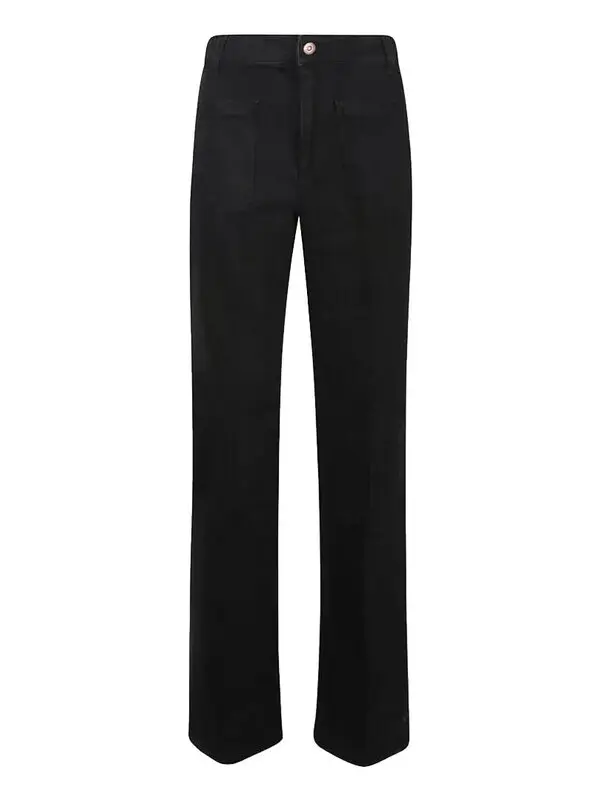 Victoria Beckham Alina Logo-patch Jeans - Black