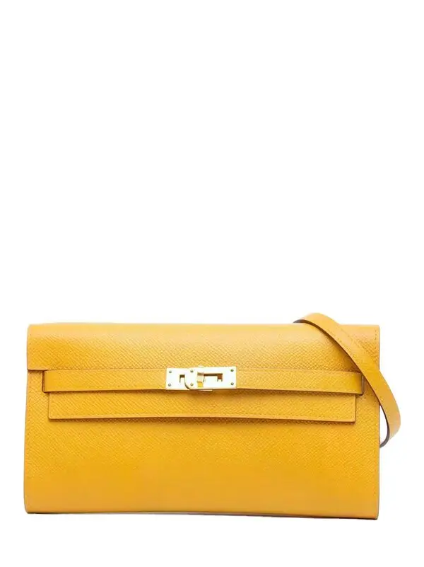 Hermès 2020 Epsom Kelly To Go Wallet Crossbody Bag - Yellow