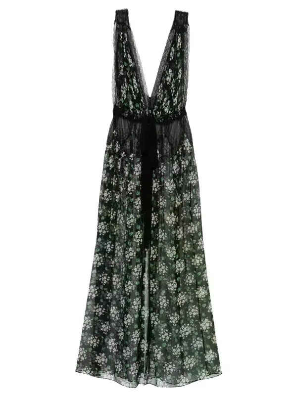 Dolce & Gabbana Floral-print Maxi Dress - Black
