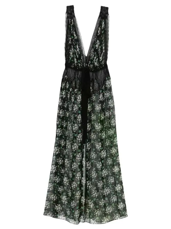 Dolce & Gabbana Floral-print Maxi Dress - Black