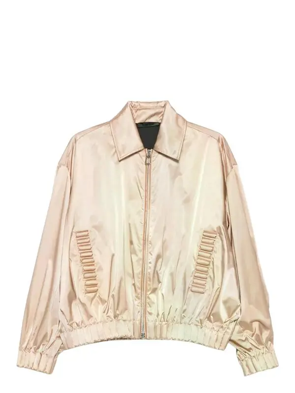 RAXXY Satin Bomber Jacket - Gold