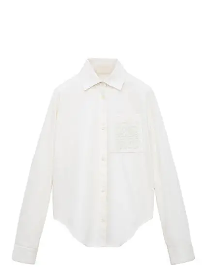 Loewe X Paula's Ibiza Anagram-embroidered Cotton Shirt - White