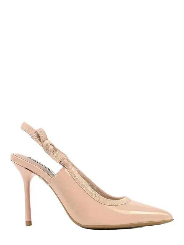 Karl Lagerfeld Bow-detail Slingback Heeled Pumps - Pink