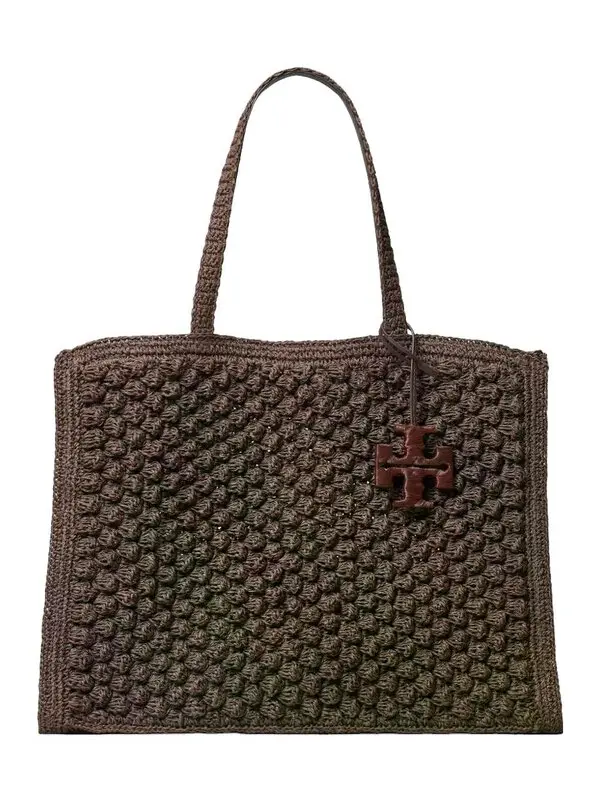 Tory Burch Large Ella Hand-crocheted Popcorn Tote Bag - Brown