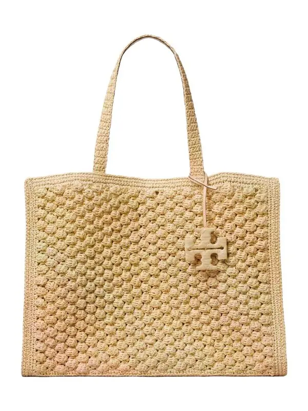 Tory Burch Large Ella Hand-crocheted Popcorn Tote - Neutrals