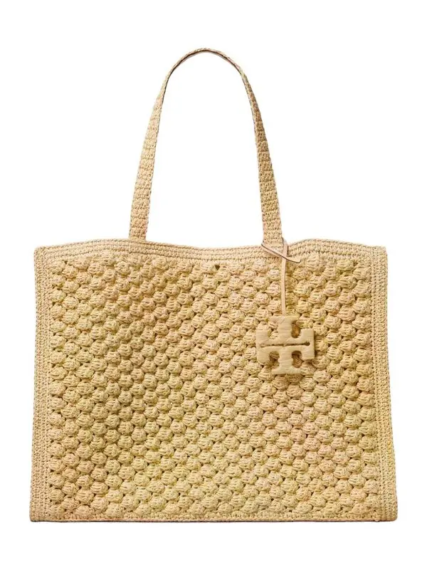Tory Burch Large Ella Hand-crocheted Popcorn Tote - Neutrals