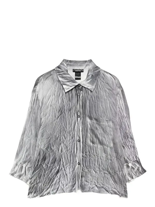 Avant Toi Crinkled-effect Shirt - Grey