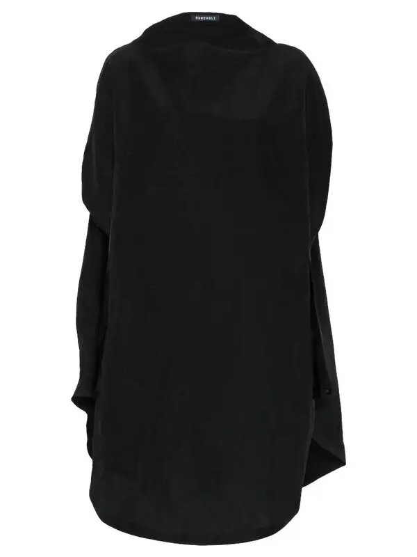 RUNDHOLZ Crinkled Oversized Mini Dress - Black