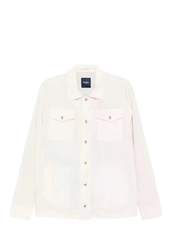 BARBA NAPOLI Press-stud Flap-pocket Shirt Jacket - Neutrals